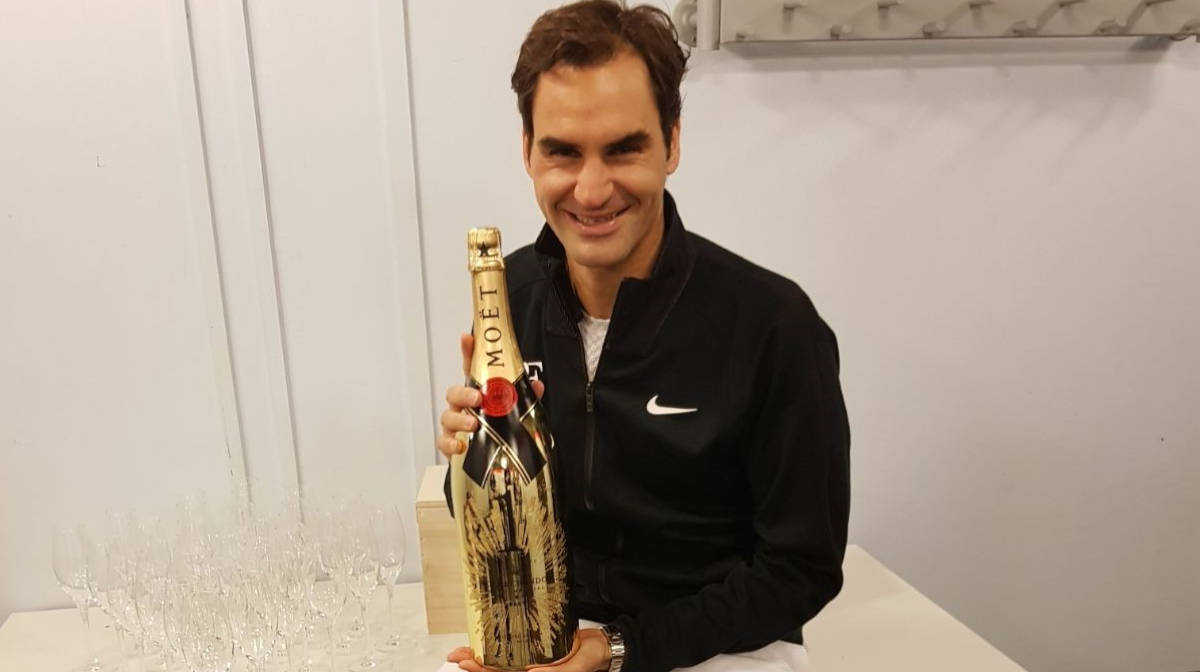 Moët & Chandon lanza campaña para celebrar la carrera de Federer